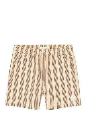 RYLEE + CRU Boardshort - Brown Butterscotch Stripe
