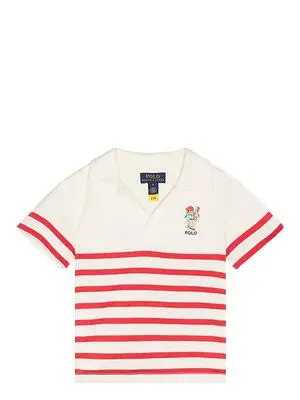Polo Ralph Lauren Short Sleeve Striped Rugby Shirt - Nantucket Red Multi