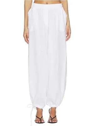 AEXAE Linen Balloon Pant - White