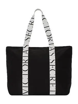 Victoria's Secret Canvas Tote Bag - Black