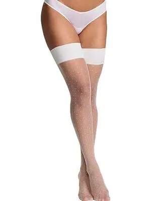 Victoria's Secret Point D'esprit Thigh Highs - White,ivory