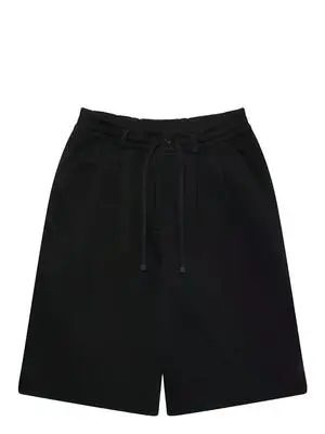 DOVER STREET MARKET Drawstring-detail Pleated Cotton Shorts - Black