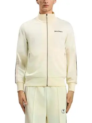 Palm Angels Logo Stripes Sweatshirt Neutrals