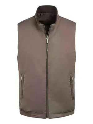 MOORER Reversible Zip-front Gilet - Neutrals