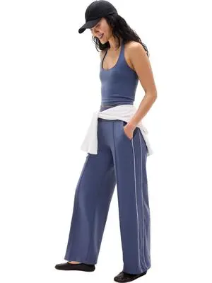 Athleta High Rise Track Stripe Wide Leg Pant - Celestial