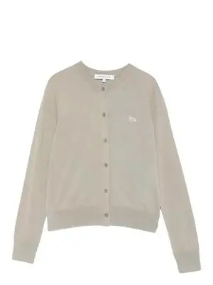 Maison Kitsuné Fox Motif Buttoned Cardigan - Grey