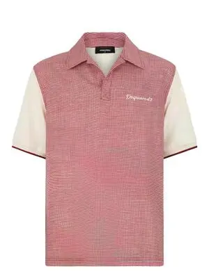 Dsquared2 Pied De Poule Polo Shirt - Red