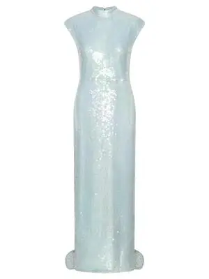 ROTATE BY BIRGER CHRISTENSEN Sequin Maxi Dress - Blue