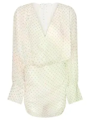 ROTATE BY BIRGER CHRISTENSEN Chiffon Mini Dress - Neutrals