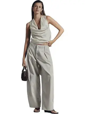 Maeve Sculpted Trousers - Grey Putty