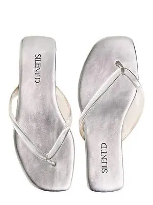 SILENT D Rella Jelly Flip-flop Sandals - Silver/clear