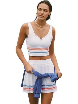 Beach Riot Ira Pleated Mini Skirt - White