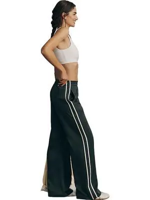 The Upside Marnie Silk Wide-leg Pants - Green
