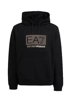 EA7 Sweatshirt In Polyester, Cotton And Elastane - Black