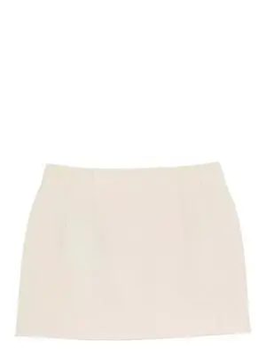 Wardrobe.NYC Contour Mini Skirt - Neutrals