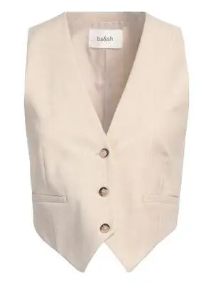 Ba&sh Tailored Gabardine Vest - Beige