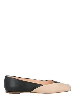 Agl Leather Ballet Flats - Black
