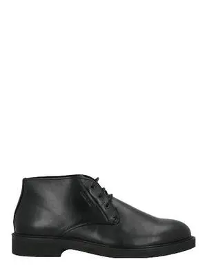 CERRUTI 1881 Leather Ankle Desert Boots - Black