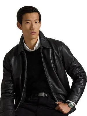 Ralph Lauren Bayville Leather Jacket - Polo Black