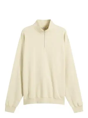 Auralee High Gauge Sweat Half Zip Jumper - Ivory Beige