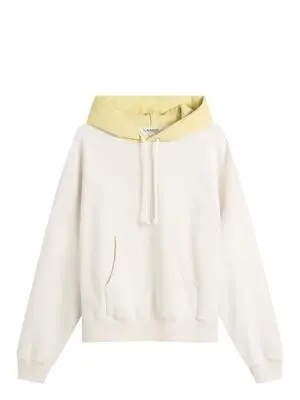 Auralee Bd Sweat Parka Jacket - Smoky White/light Yellow