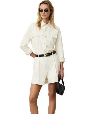 Ralph Lauren Hannes Lambskin Short - Cream
