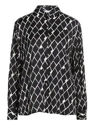 Alpha Studio Geometric Print Shirt - Black