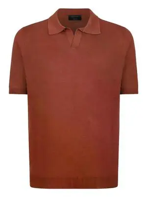 GRAN SASSO Short-sleeve Polo Shirt - Brown