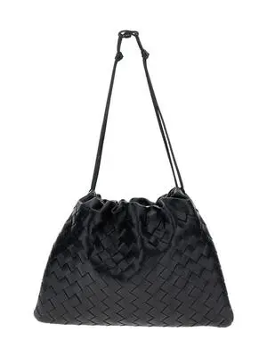 Bottega Veneta Woven Calfskin Clutch - Black
