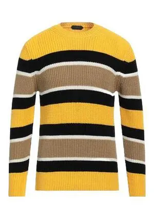 ZANONE Striped Cotton Sweater - Yellow