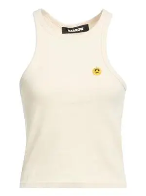 BARROW Ribbed Jersey Tank Top - White
