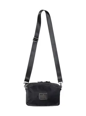 MAKAVELIC Zipped Plaque Shoulder Bag - Black