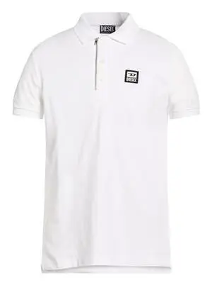 DIESEL Polo Shirt Size Cotton, Elastane - White