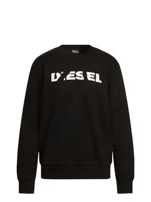 DIESEL Cotton French Terry Sweatshirt - Black