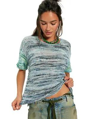 Free People Knit Sweater - Mountain Spring Combo