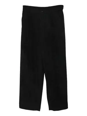 SONGZIO Tweed Wide-leg Trousers - Black