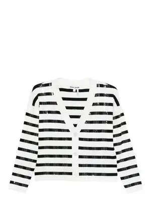 Dkny Sequin-embellished Cardigan - White