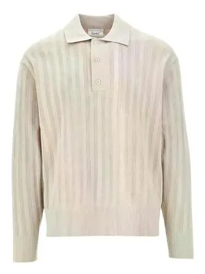 FORET Striped-pattern Polo Shirt - Neutrals
