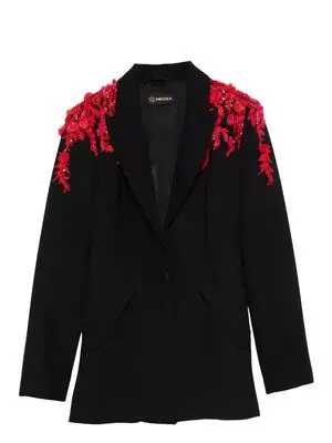 IMROSKA Shoulder-embellished Blazer - Black