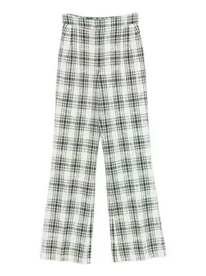 IMROSKA Plaid Straight-leg Trousers - Neutrals