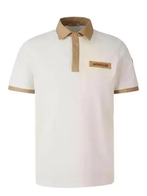 Moncler Logo-stitched Polo Shirt - White