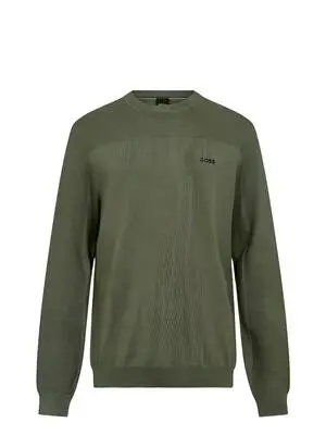 BOSS Textured Crew-neck Sweatshirt - Green