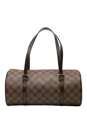 LOUIS VUITTON 2005 Damier Ebene Papillon 30 Handbag - Brown