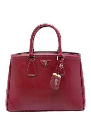 Prada Saffiano Lux Parabole Tote Bag - Red