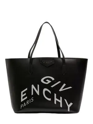 Givenchy Large Leather Wing Shopping Tote Bag - Black
