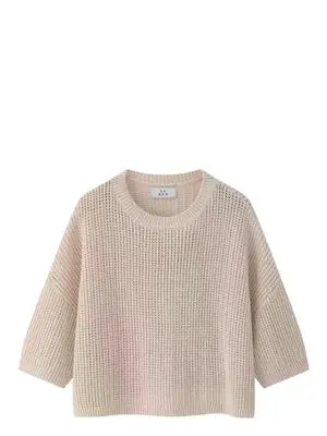 LU REN Open-knit Sweater - Neutrals