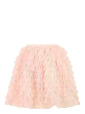 Valentino Garavani Ruffled Polka-dot Skirt - Pink