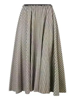 Valentino Garavani Checked Midi Skirt - Neutrals