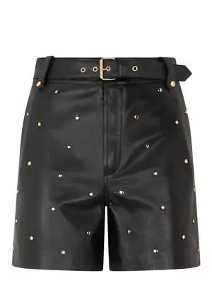 Valentino Garavani Studded Belted Shorts - Black