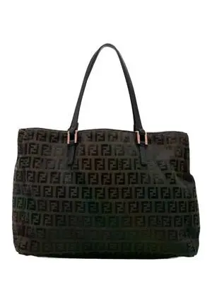 Fendi 2000-2010 Zucchino Canvas Handbag - Brown